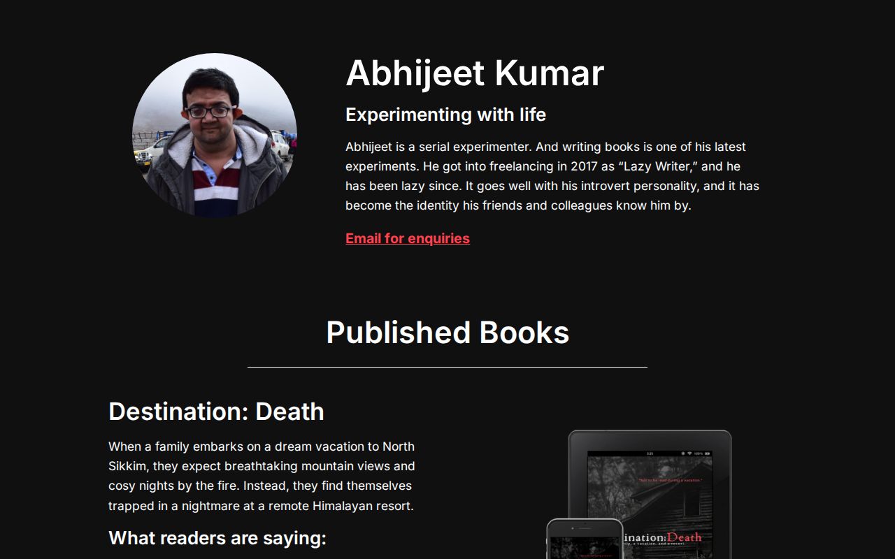 Author Abhijeet Kumar